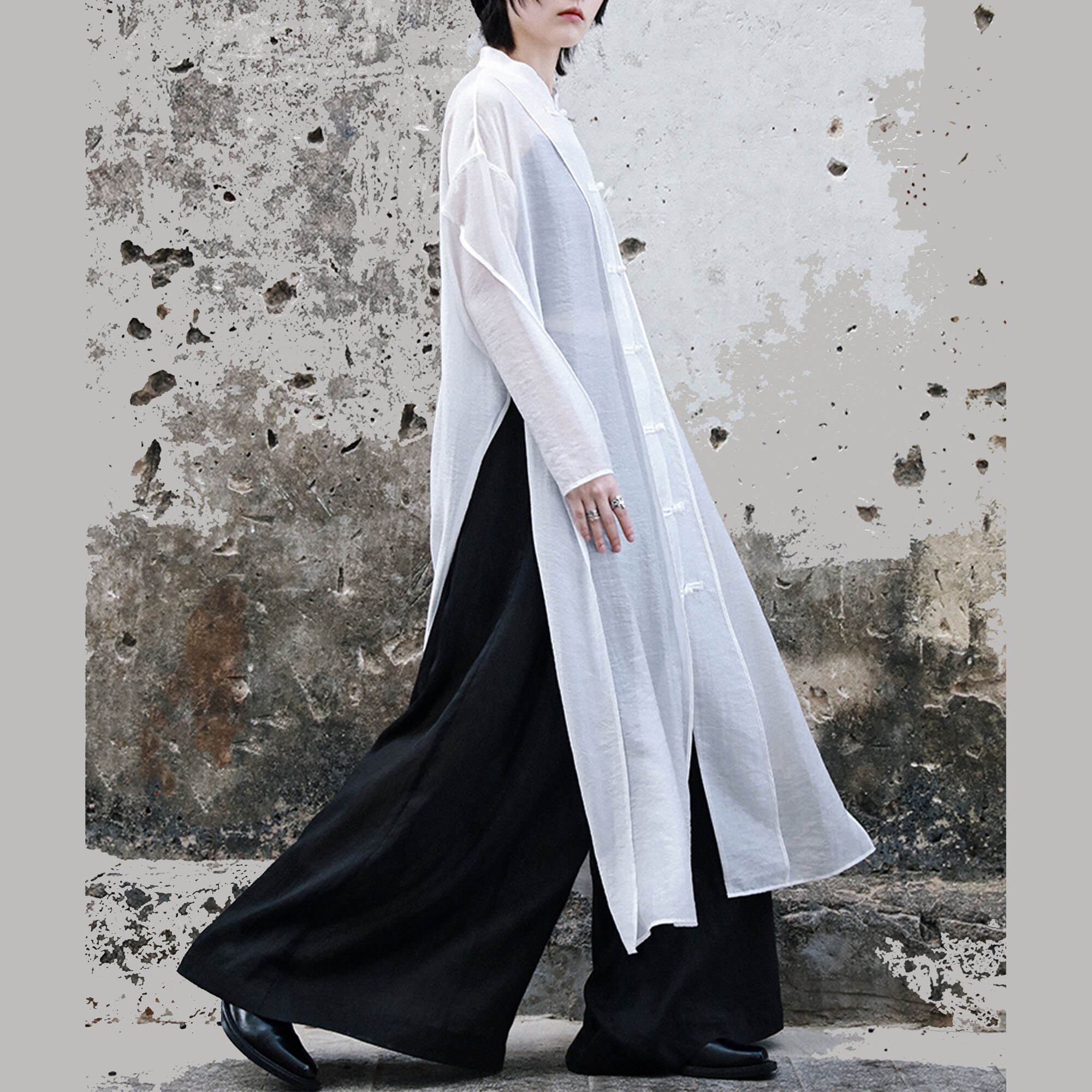 Cheongsam Shirt Long Hanfu Shirt Modified Hanfu Shirt Chinese | Etsy