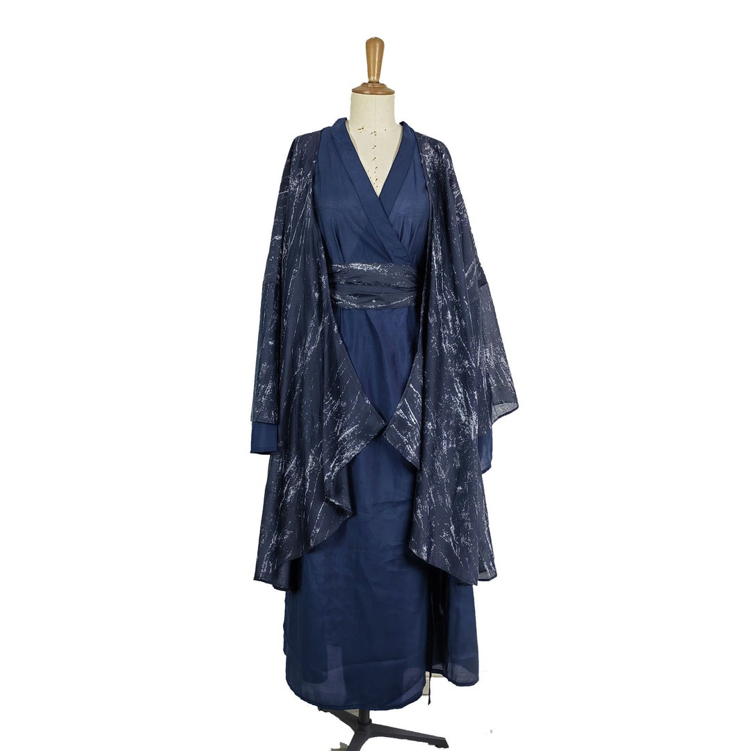 Hanfu, Haori, Blue Kimono 3PCS Set Japanese Style Robe Chinese Hanfu ...
