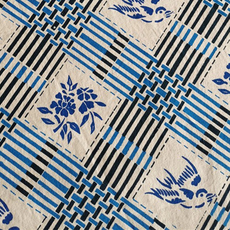 Vintage Chinese Block Print Hand Woven Fabric Block Print - Etsy