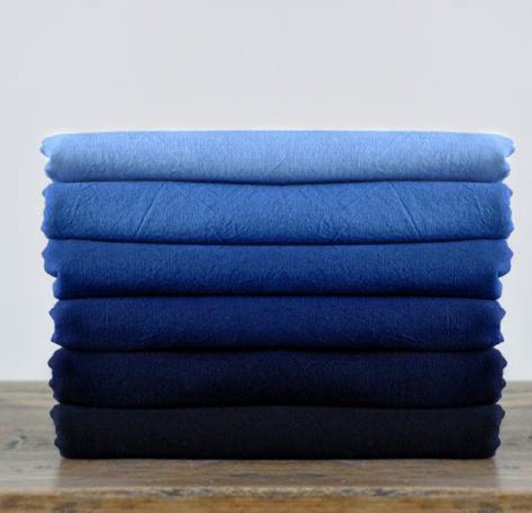 Natural Plant Dye Cotton Fabric Indigo Blue Dye Fabric for DIY - Etsy