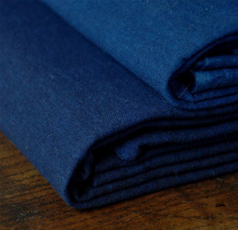 Natural Plant Dye Cotton Fabric Indigo Blue Dye Fabric for DIY | Etsy