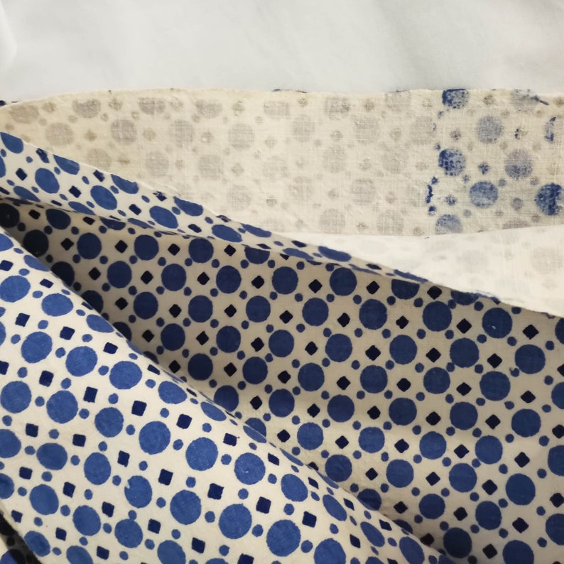 Vintage Chinese Block Print Hand Woven Fabric Block Print | Etsy