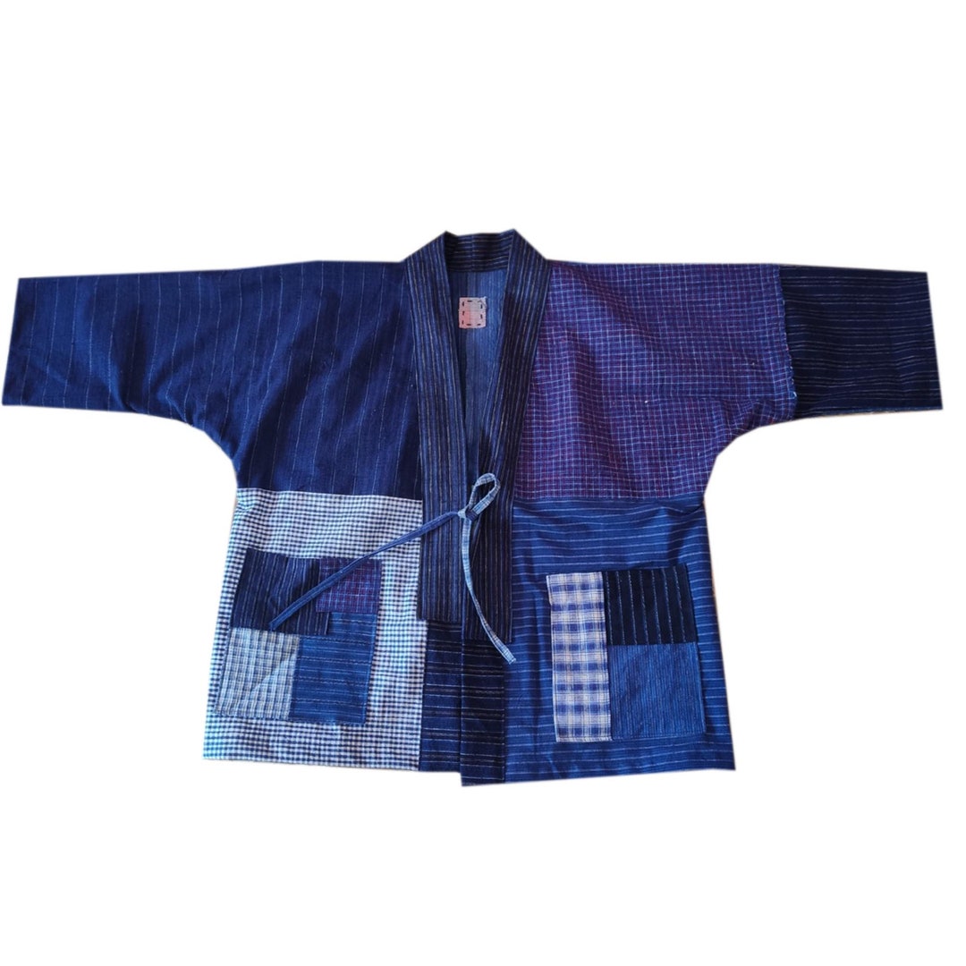 One of Kind Vintage Fabric Kimono Patchwork Kimono Hand Woven Fabric ...