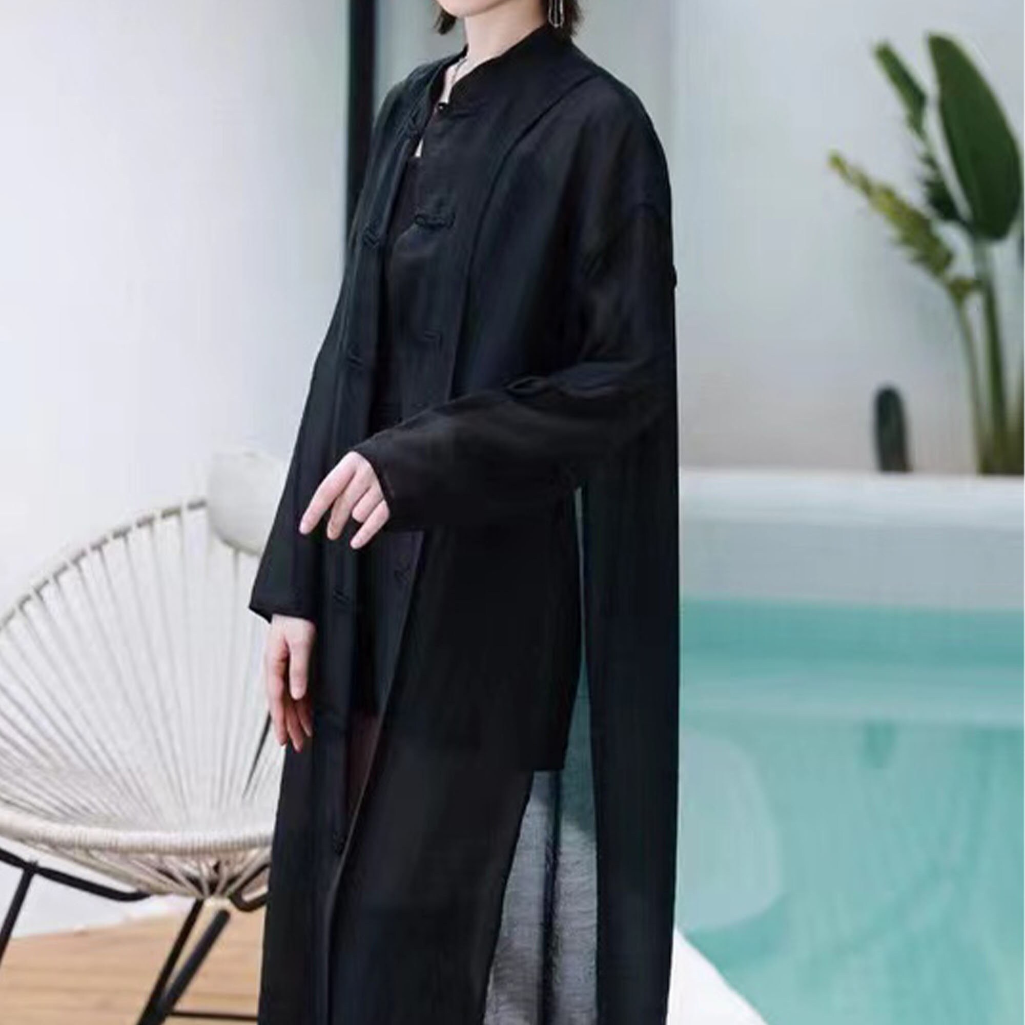 Cheongsam Shirt Long Hanfu Shirt Modified Hanfu Shirt Chinese | Etsy