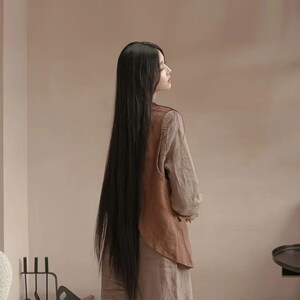 Linen Vest Multi Layer Linen Top Sleeveless Linen Waistcoat Linen Gilet ...