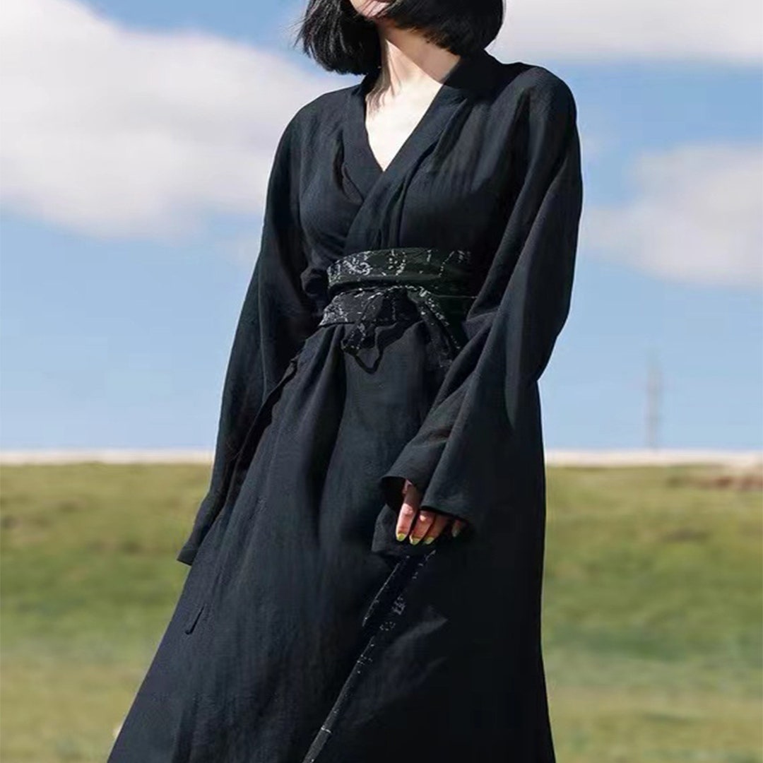 Hanfu Set, Haori Kimono 3PCS Set Japanese Style Robe Chinese Hanfu ...