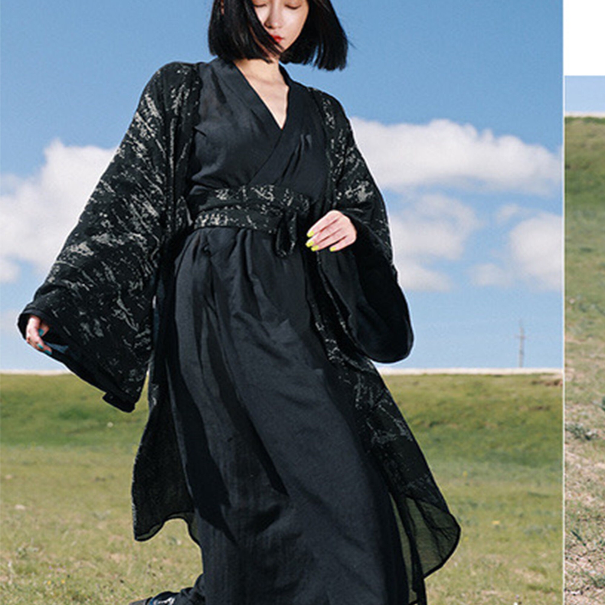 Hanfu Set Haori Kimono 3PCS Set Japanese Style Robe Chinese | Etsy