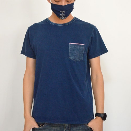 Indigo Blue Unisex Cotton T-shirt Shibori Tie Dye Natural - Etsy