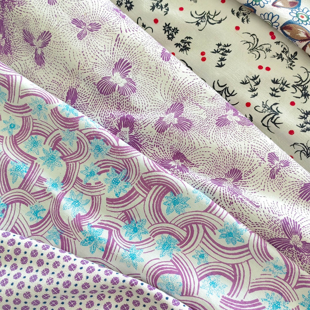 Vintage Chinese Block Print Hand Woven Fabric Block Print Cotton Hand ...