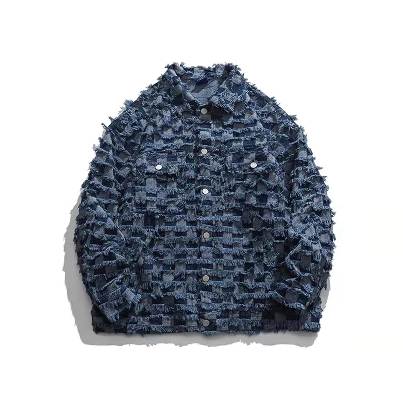 3D Denim Jacket Checks Denim Jacket Check Denim Fabric Unisex | Etsy