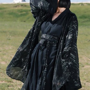 Hanfu Set, Haori Kimono 3PCS Set Japanese Style Robe Chinese Hanfu ...