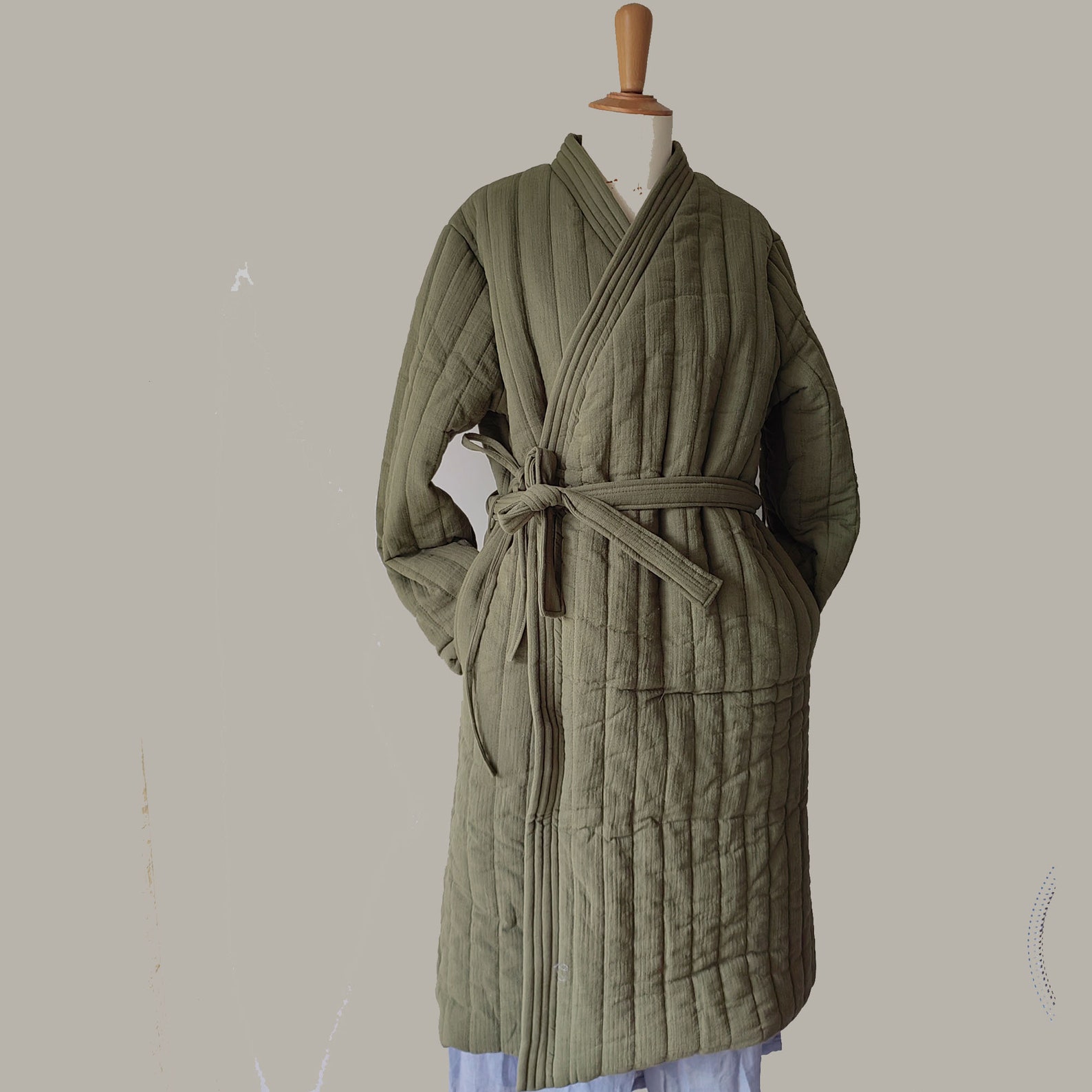 Padded Kimono Jacket Long Padded Winter Kimono Cotton Kimono - Etsy