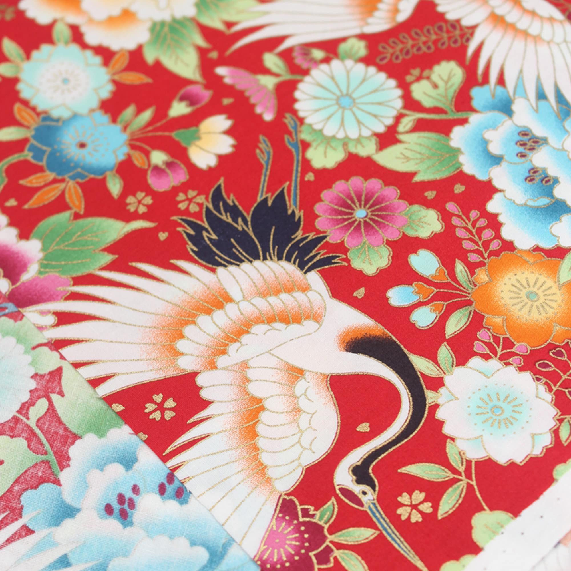 Japanese Prints Cotton Fabric Kimono Fabric Ukiyoe Prints | Etsy