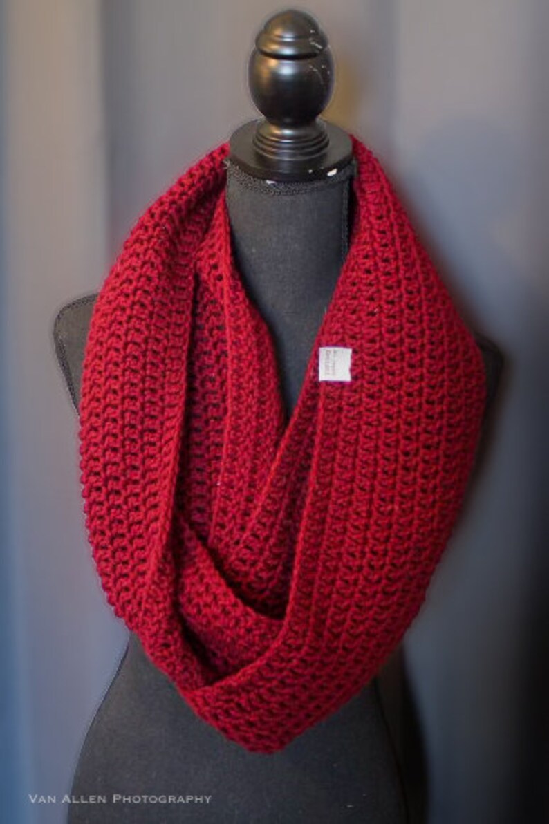 Infinity Scarf Beginner Crochet Pattern Tutorial DIY - Etsy