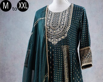 Green Indian Dress - Etsy