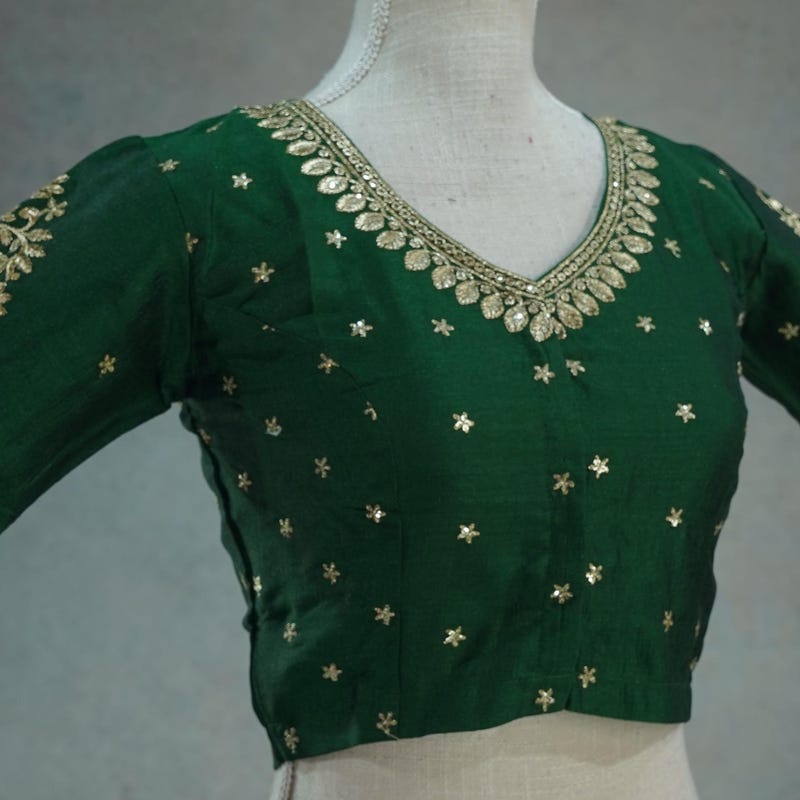 Dark Green Sarees - Etsy