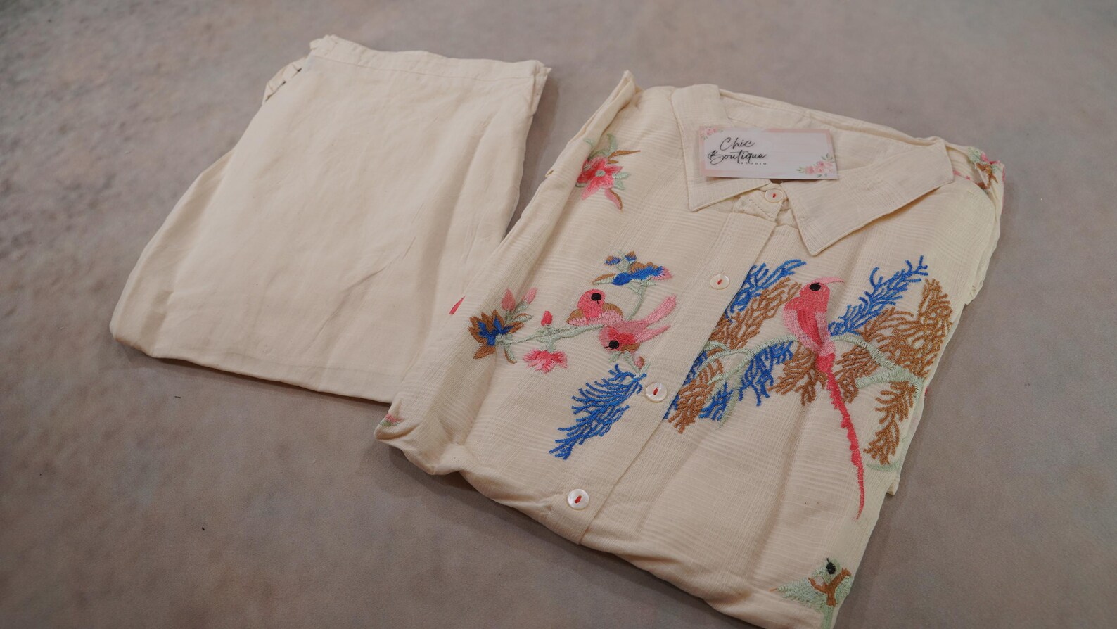Cotton Jacquard Weaving A-line Collared Short Coords Kurta Palazzo ...