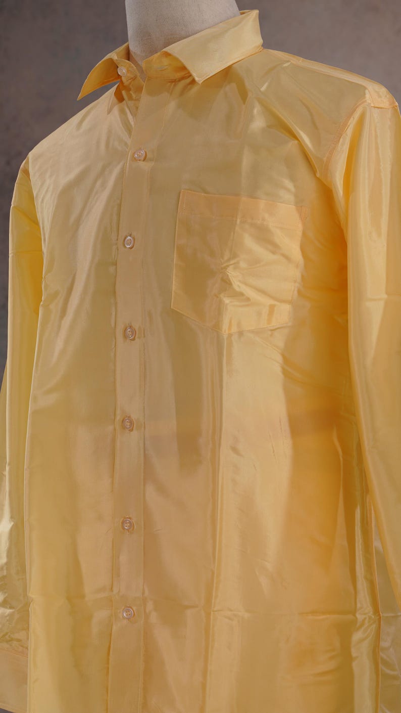 Men South Indian Semi Silk Shirt Adjustable Waist Vaeshti Ethnic ...
