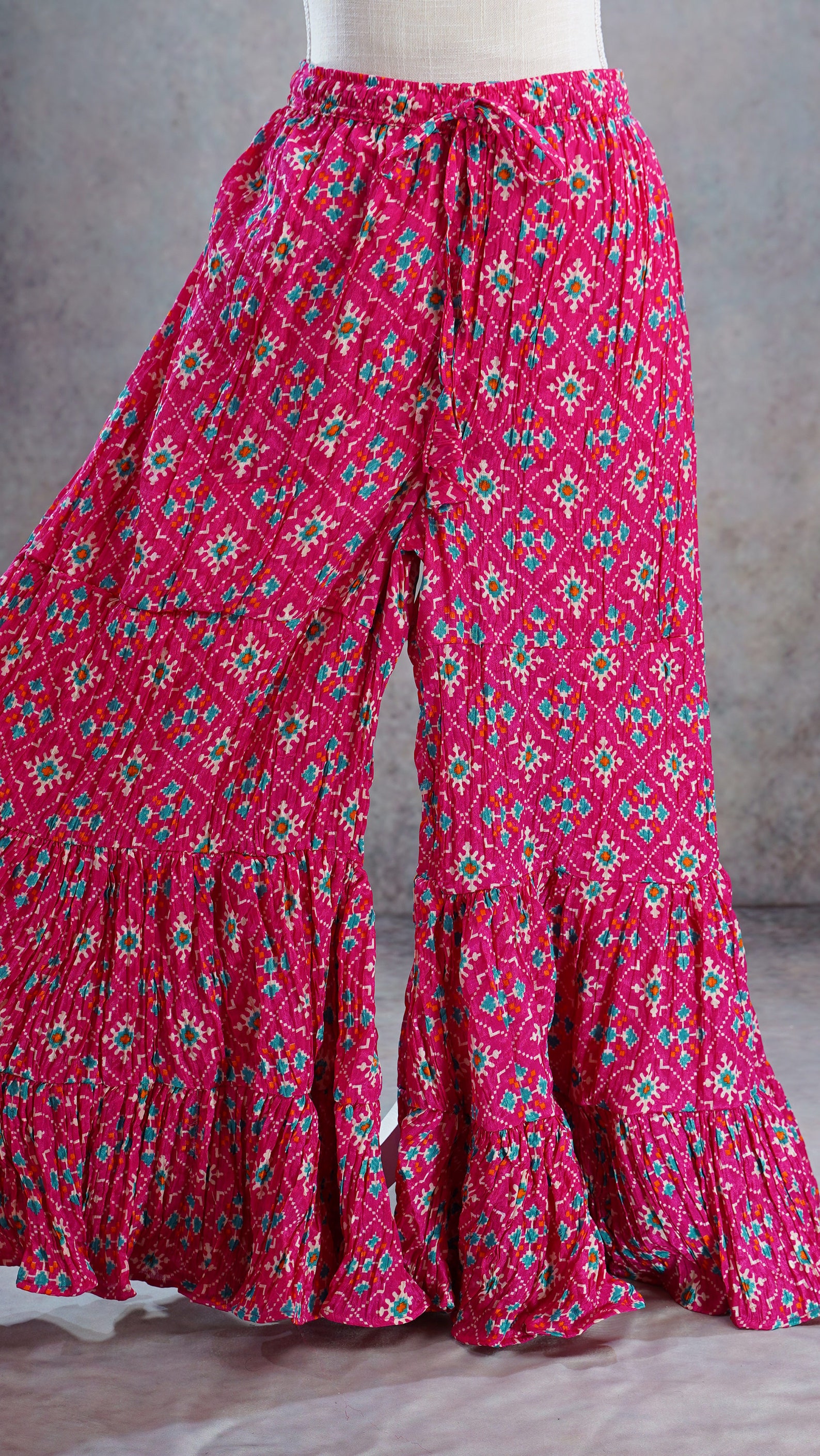 Indian Bandhini Printed Palazzo Pants Indian Women Bollywood - Etsy