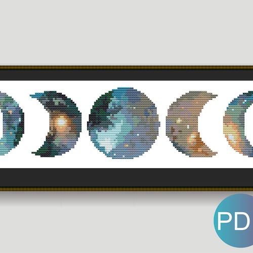 Space Rocket Modern Cross Stitch Pattern Universe Stars | Etsy