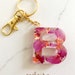 Real Flower Resin Keychain, Rose Petals Keychain, Handmade Custom Key ...