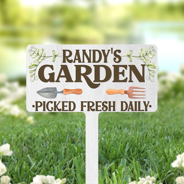 Personalized Garden Sign - Etsy