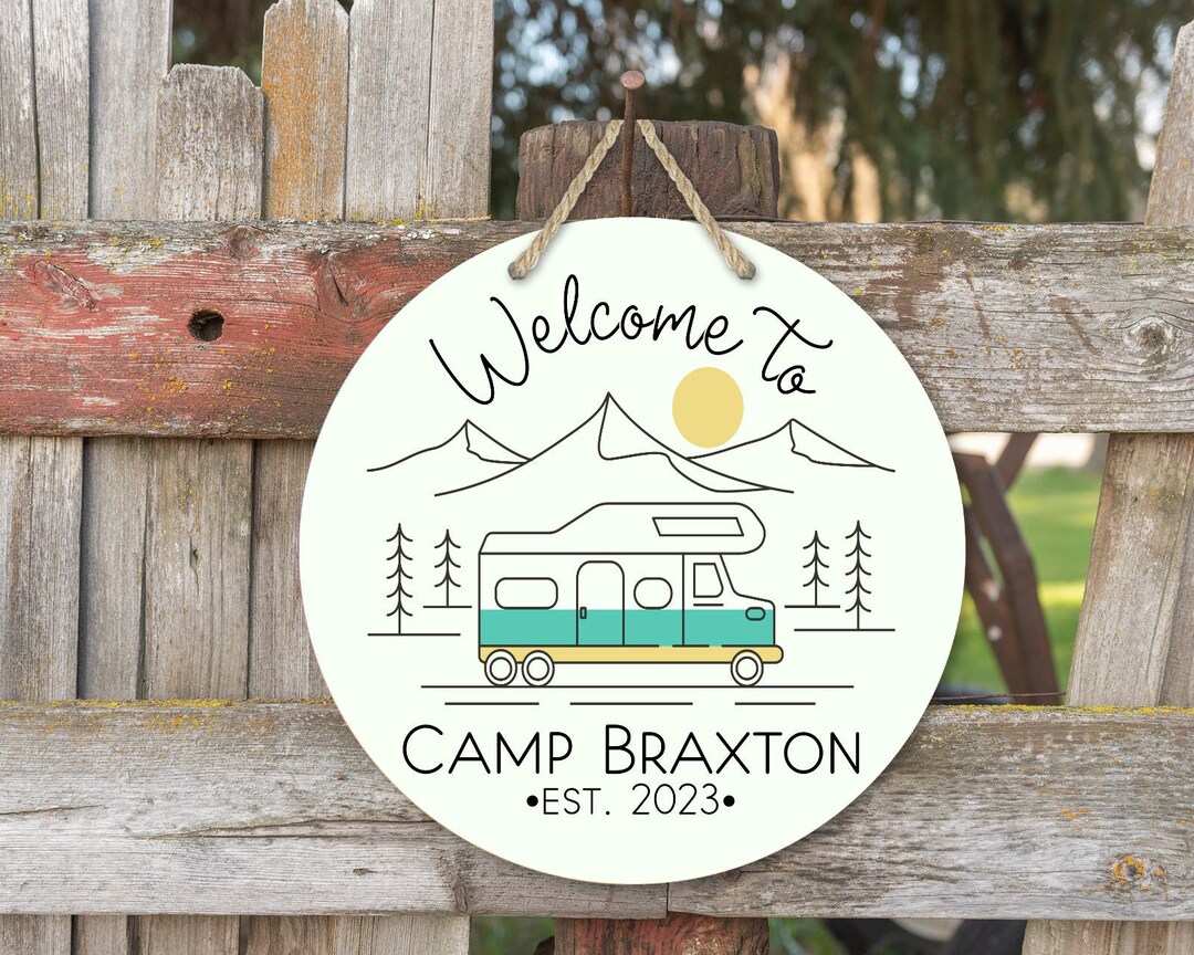 Camper Sign Personalized Custom RV Sign Wood Camper Decor - Etsy