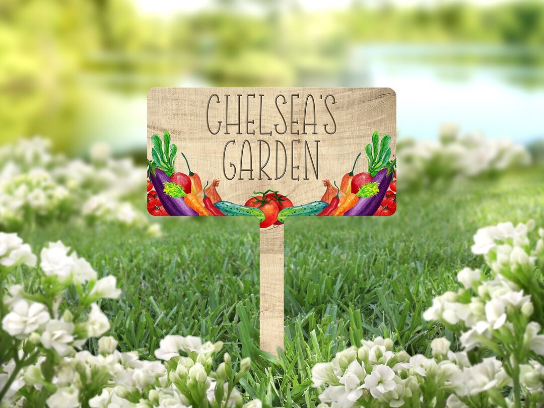 Vegetable Garden Sign, Metal Garden Sign Personalized, Vegetable Garden ...