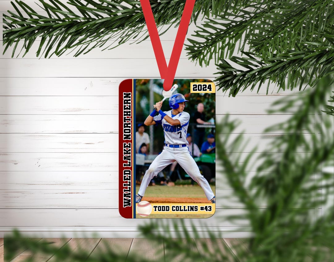 Baseball Ornament Personalized, Baseball Photo Ornament. Baseball ...
