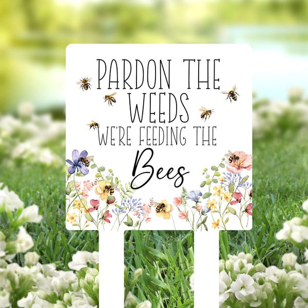 Pollinator Friendly Garden Sign - Etsy