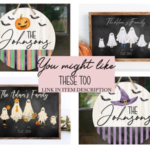 Halloween Family Sign Personalized, Skeleton Family Sign, Custom ...