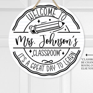 Personalized Classroom Door Hanger for Teacher Classroom - Etsy