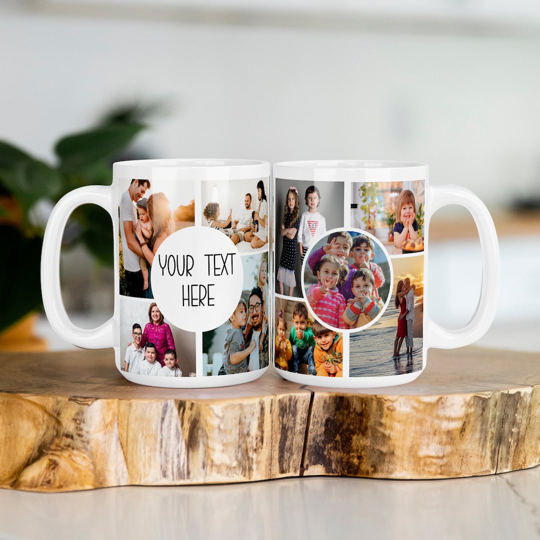 Coffee Mug With Pictures, Custom Picture Mug Gift for Dad, Custom Photo ...