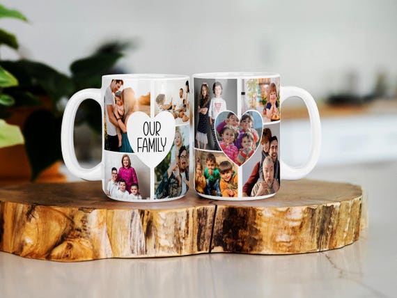 Coffee Mug With Pictures Custom Picture Mug Gift for Her Custom Photo Mug Photo Gifts for Mom Photo Coffee Mug Photo Collage Mug Etsy