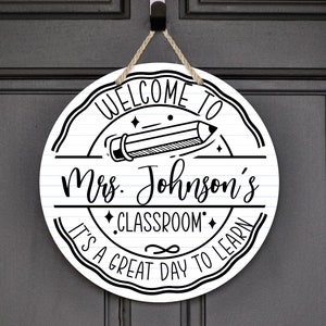 Personalized Classroom Door Hanger for Teacher Classroom - Etsy