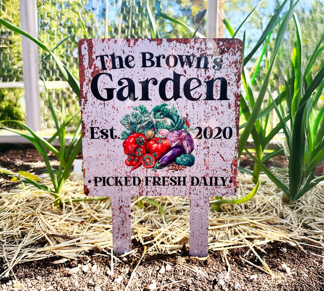Personalized Garden Signs, Metal Garden Sign, Garden Welcome Sign ...