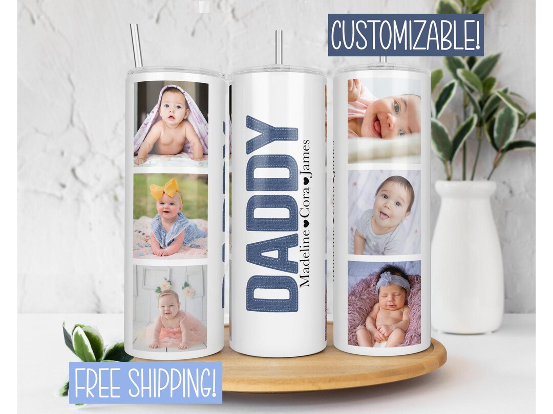 Daddy Tumbler Cup With Pictures, Daddy Gift From Daughter, Daddy ...