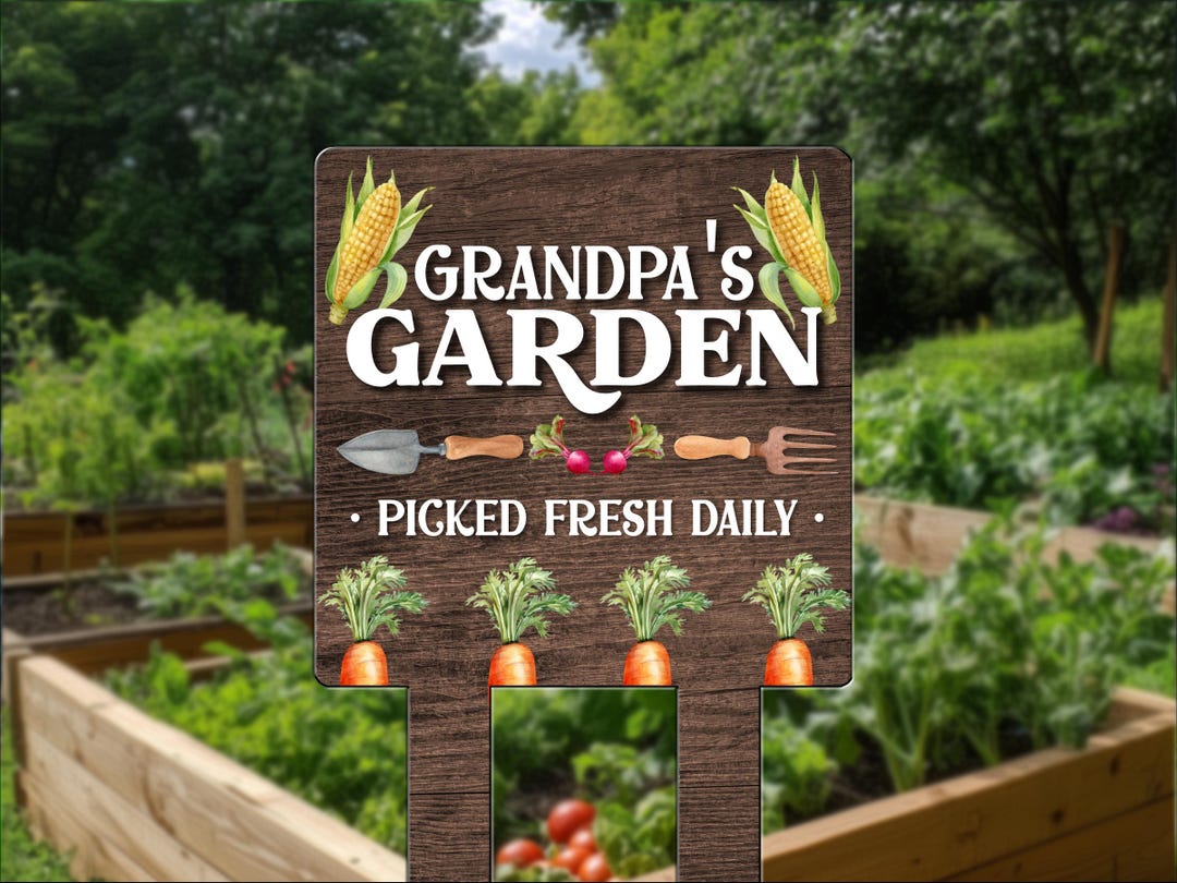 Garden Sign Personalized, Custom Garden Sign, Garden Decor Personalized ...