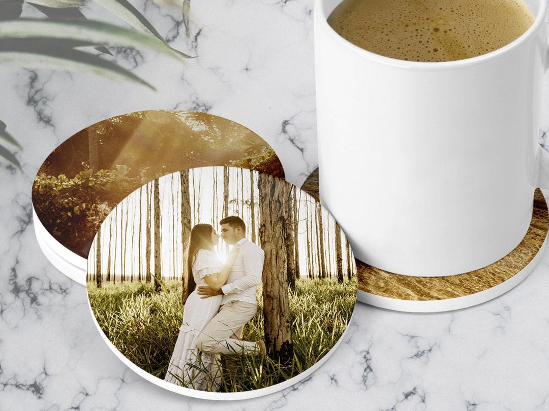 Photo Coasters Ceramic, Coasters With Picture, Photo Coasters Set of 4 ...