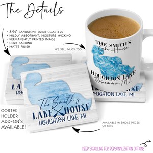 Custom Lake House Coasters, Personalized Lake House Gifts, Lake House ...
