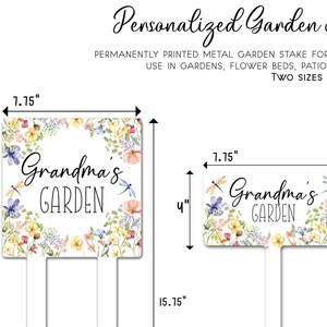 Garden Sign Personalized, Metal Garden Sign Custom, Grandmas Garden ...