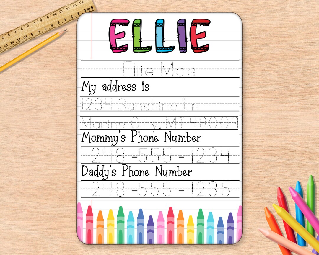Name Tracing Board for Kids, Handwriting Practice for Kids, Learning ...