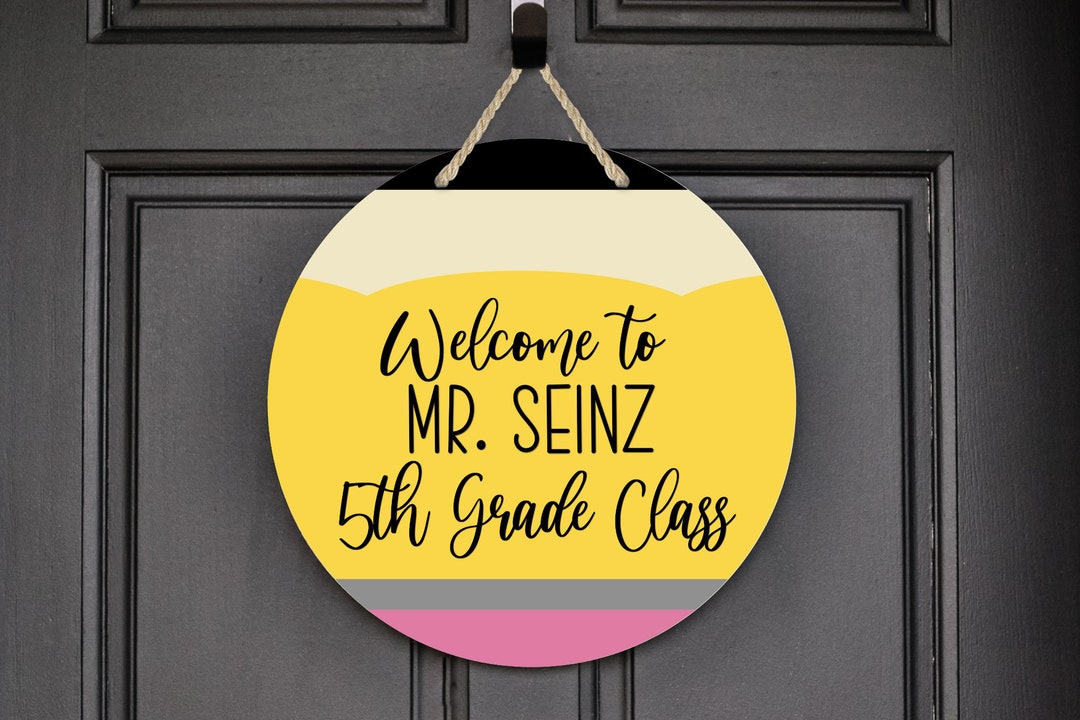 Personalized Door Sign for Classroom, Classroom Decor Middle School ...