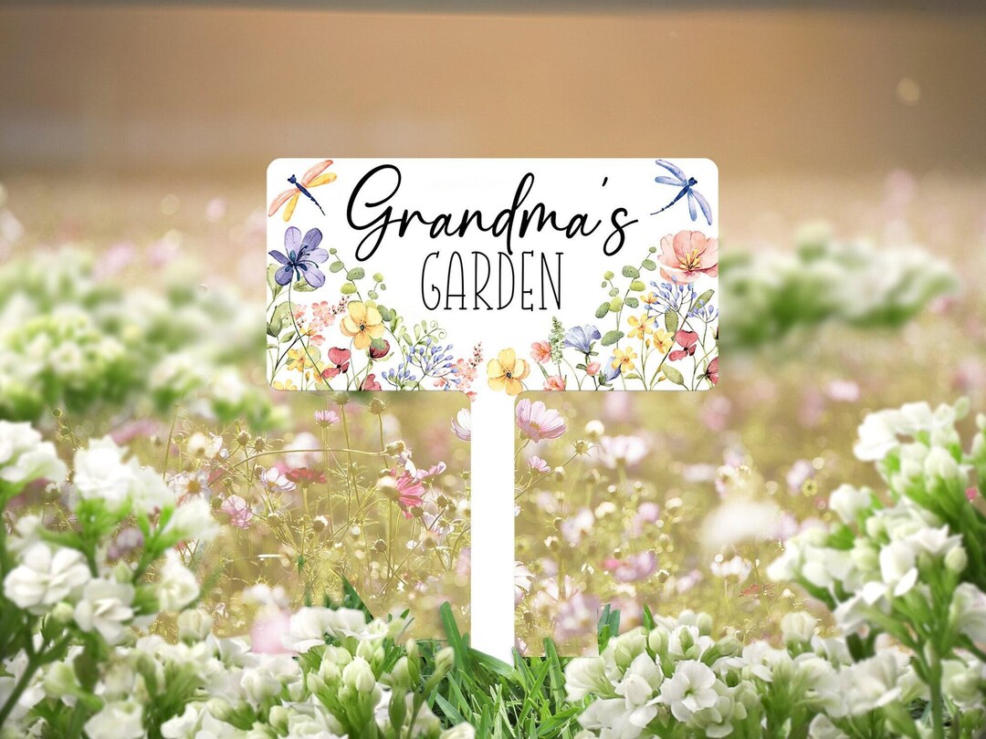 Garden Sign Personalized, Metal Garden Sign Custom, Grandmas Garden ...