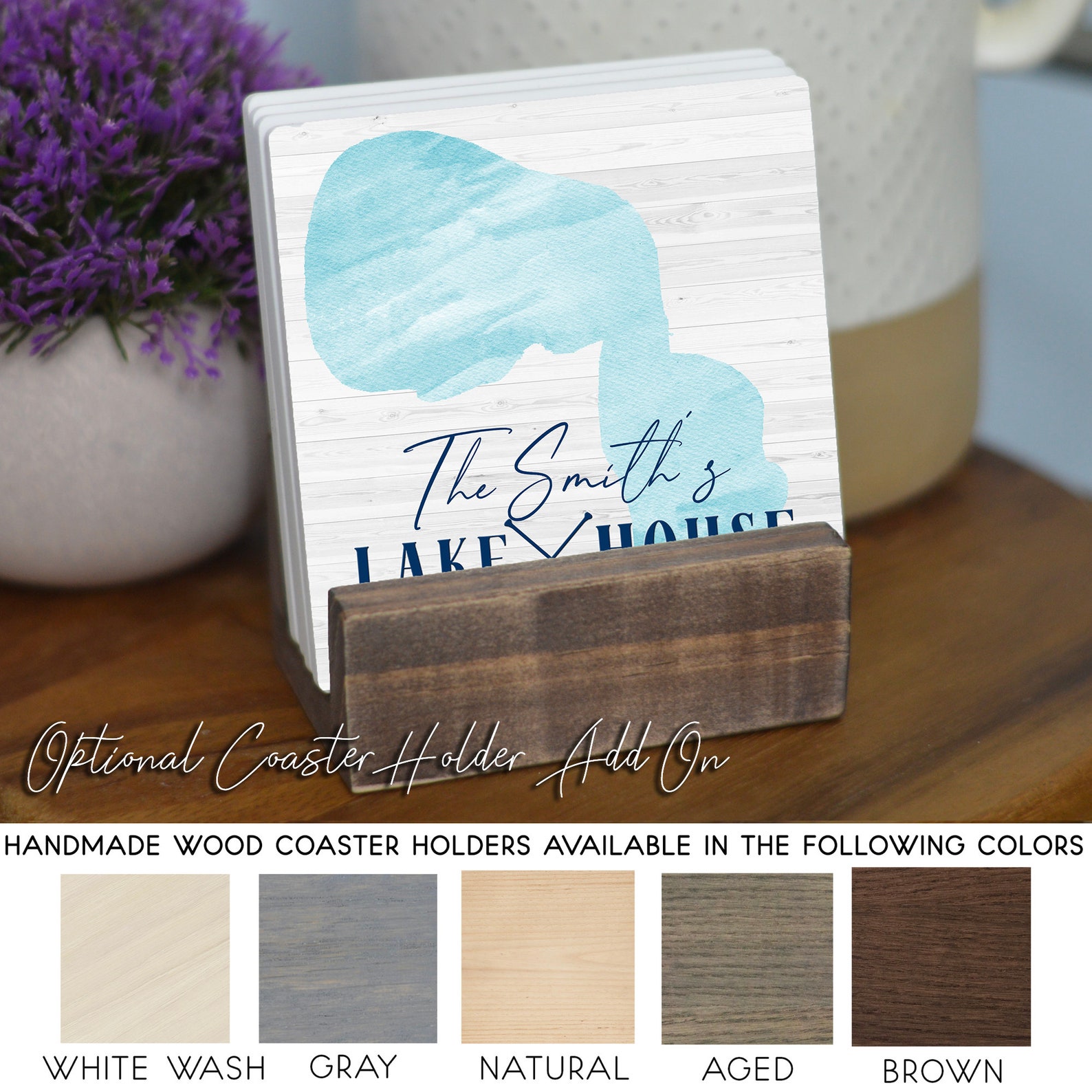 Custom Lake House Coasters Personalized Lake House Gifts - Etsy