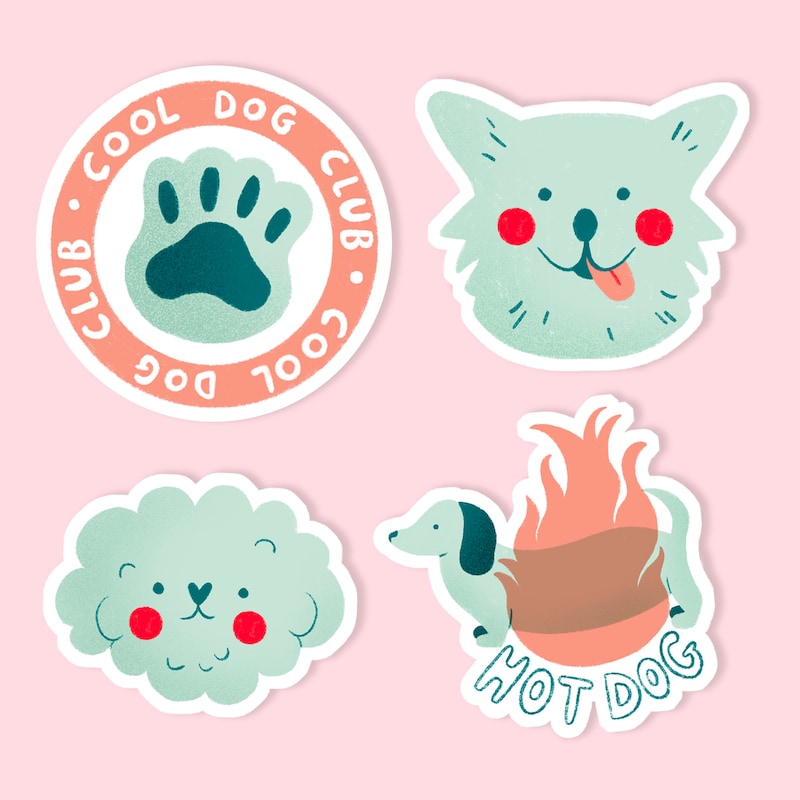 Dog Stickers - Etsy