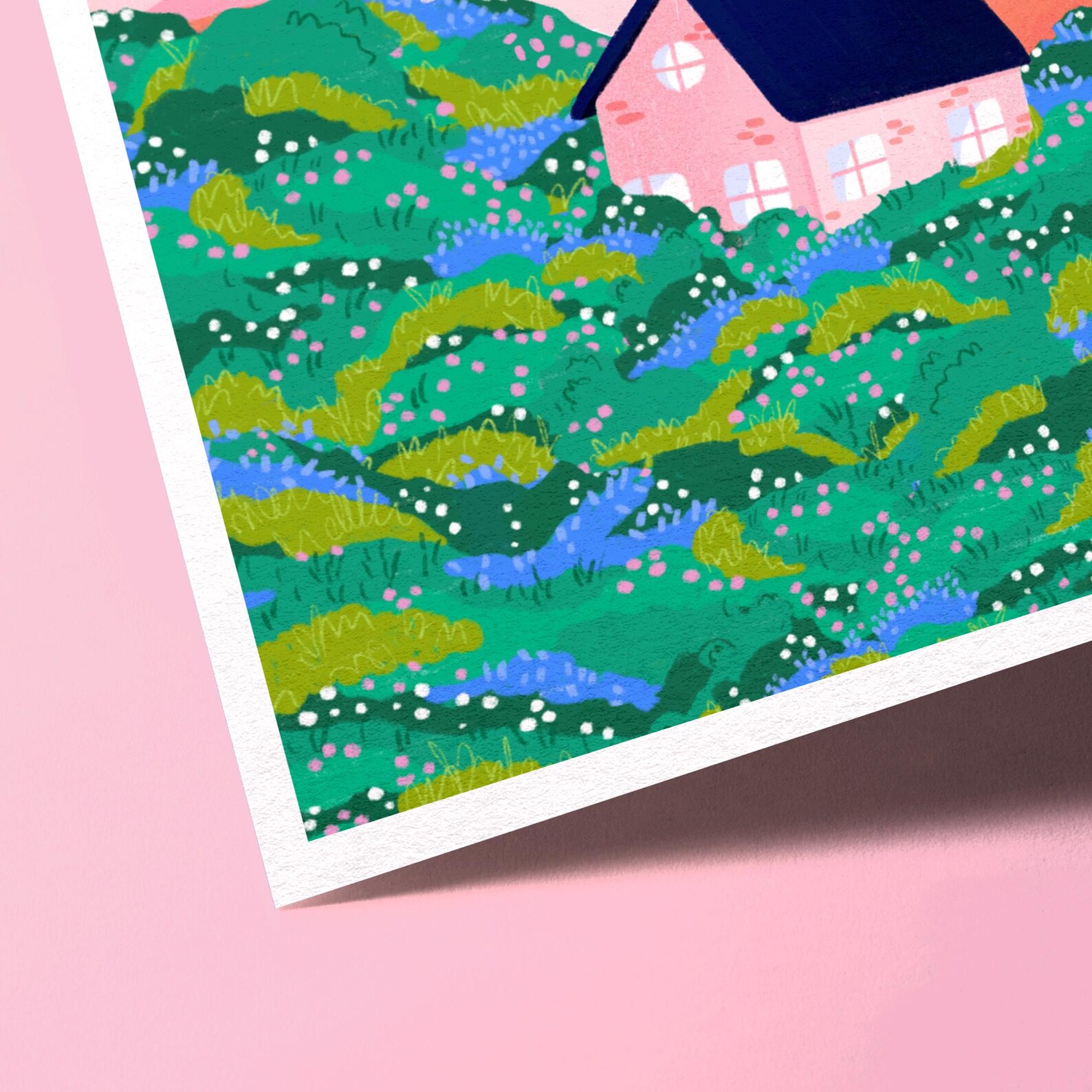 Colorful and Flowery Illustration "spring" - A4, A5, A6 Format - Wall ...