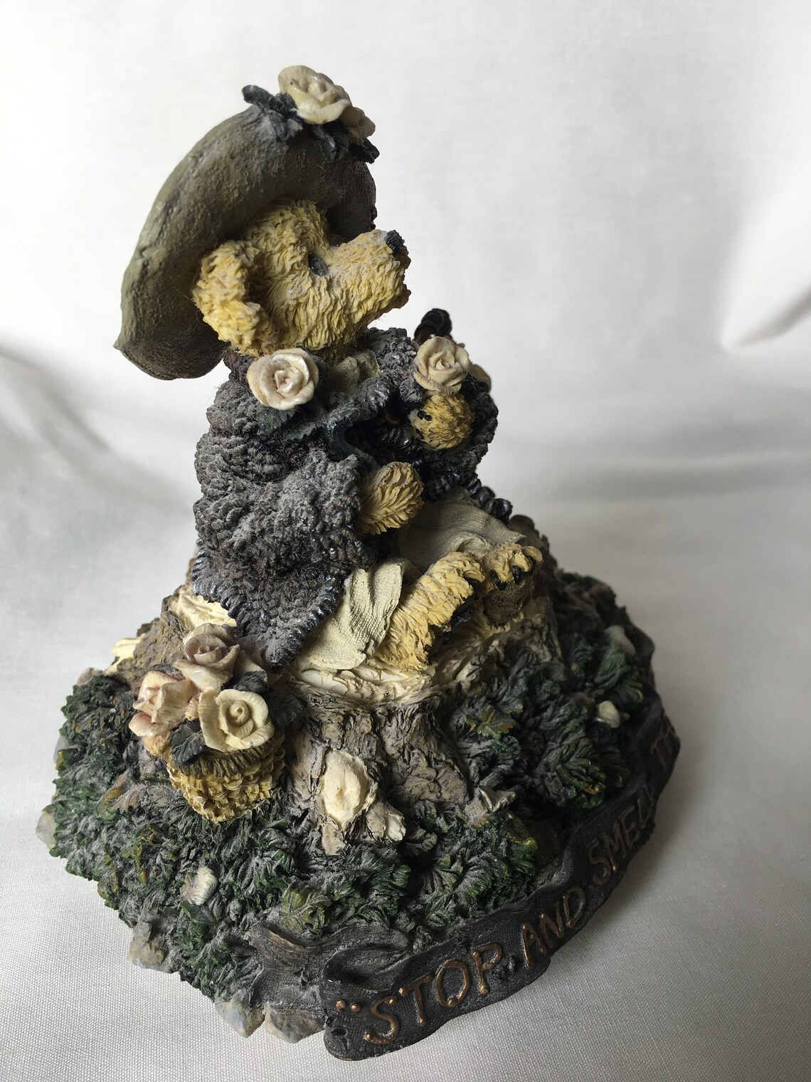 Vintage Teddy Bear Music Box Figurine - Etsy