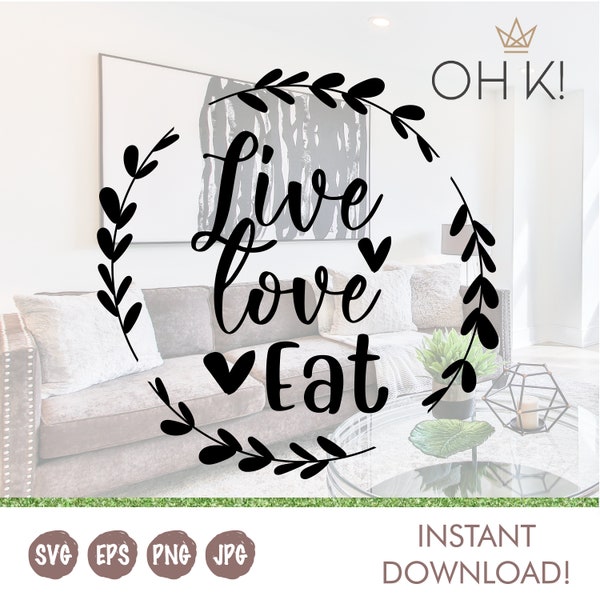 Eat Drink Love Art - Etsy