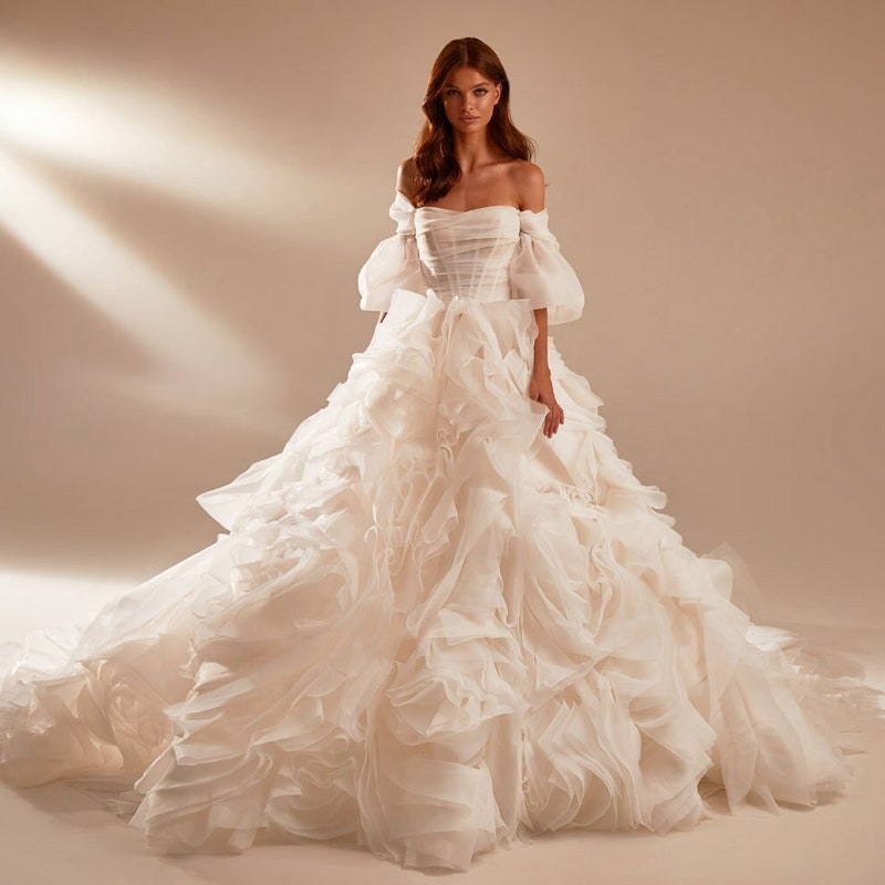 Tiered Ruffle Wedding Dress - Etsy